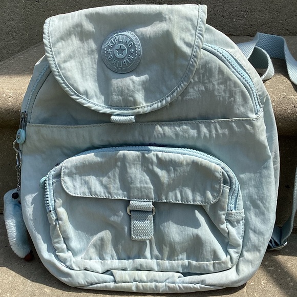 Kipling | Bags | Kipling Light Pale Blue Backpack Slingback | Poshmark